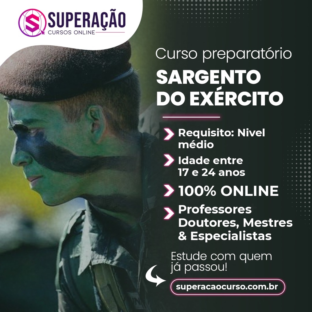 Sargento do Exército - Curso preparatório - Superação Cursos | Hotmart