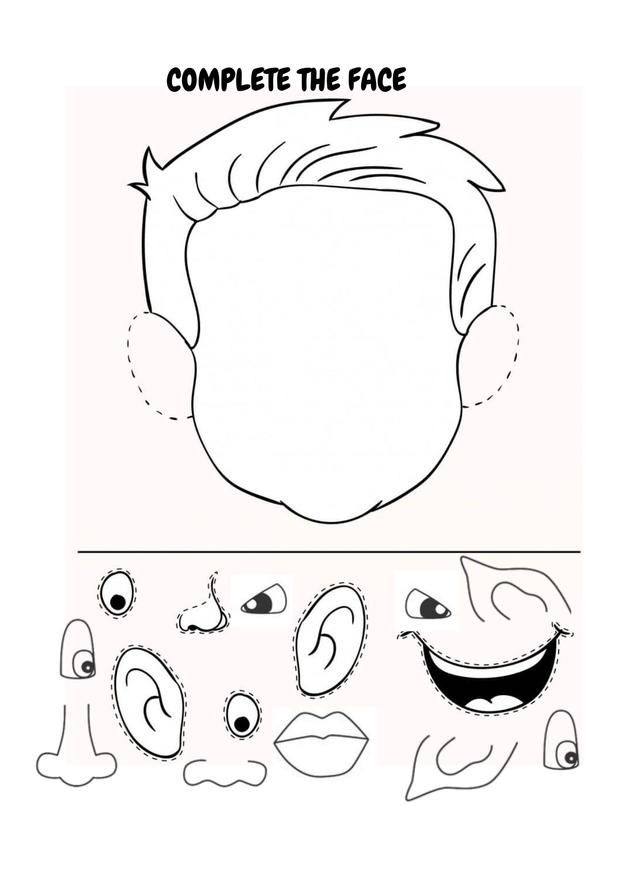 Parts of the Face Worksheet - Mauro Gabriel Gonzalez | Hotmart