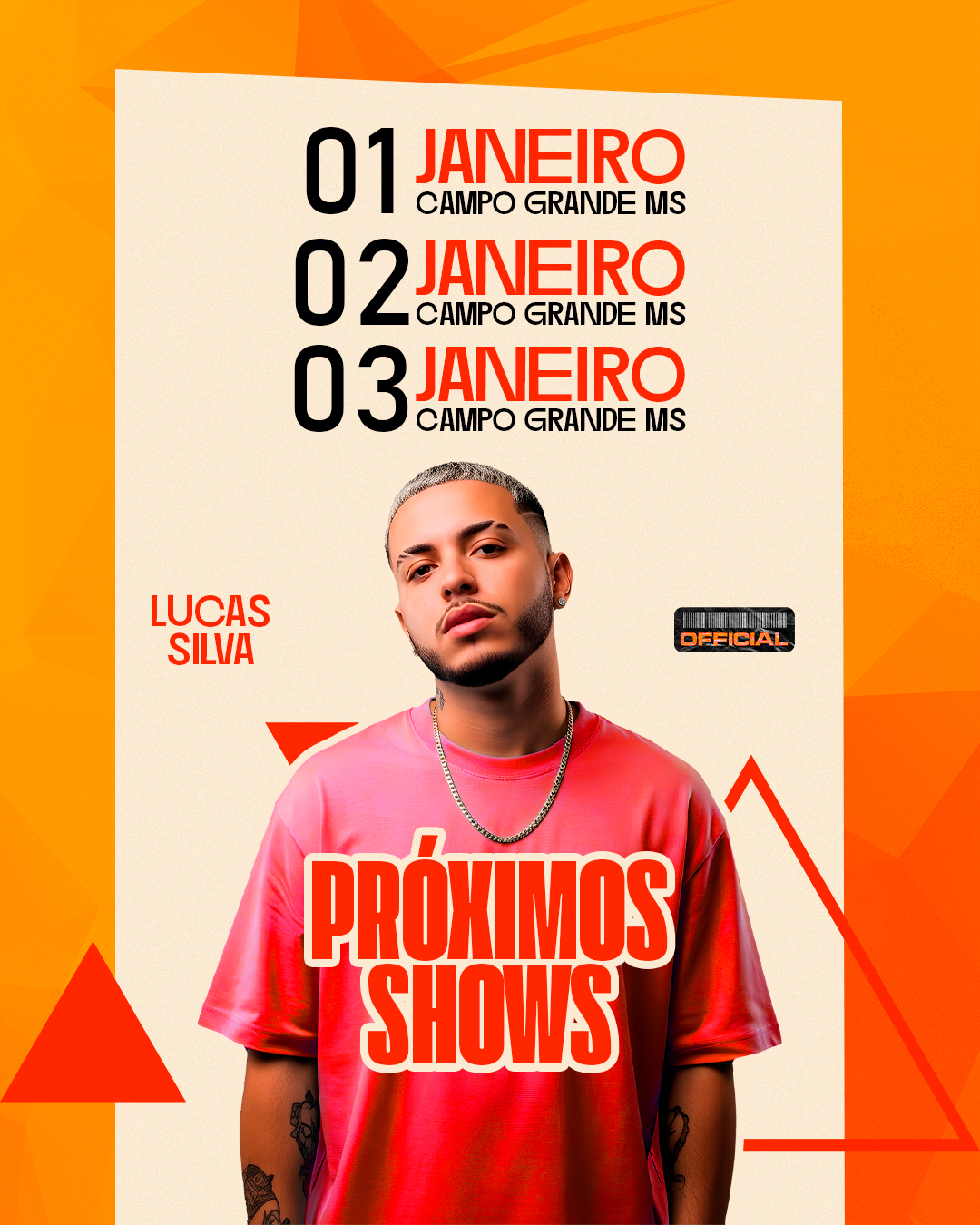 FLYER EVENTO AGENDA PRÓXIMOS SHOWS PSD 25 - Jhonny Mamedio | Hotmart