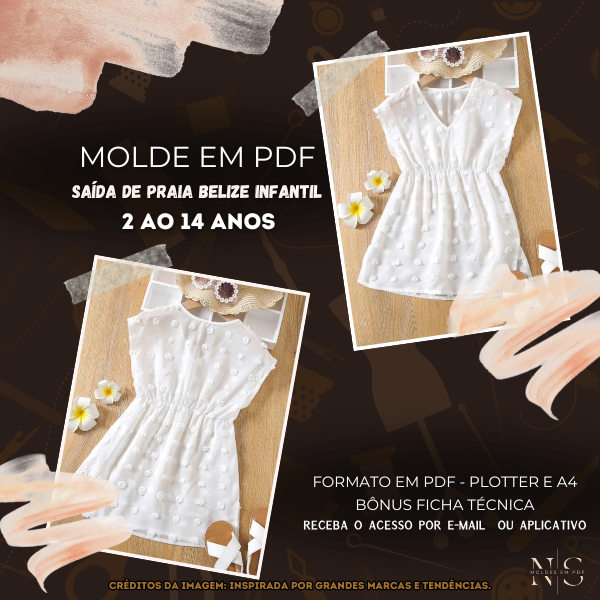 NS Molde em PDF - Saída de Praia Belize Infantil ID 4960465 - NS M...