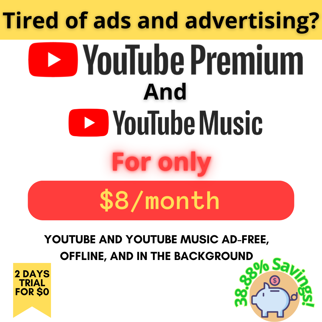Youtube Premium ad-free | 1 User (Account)