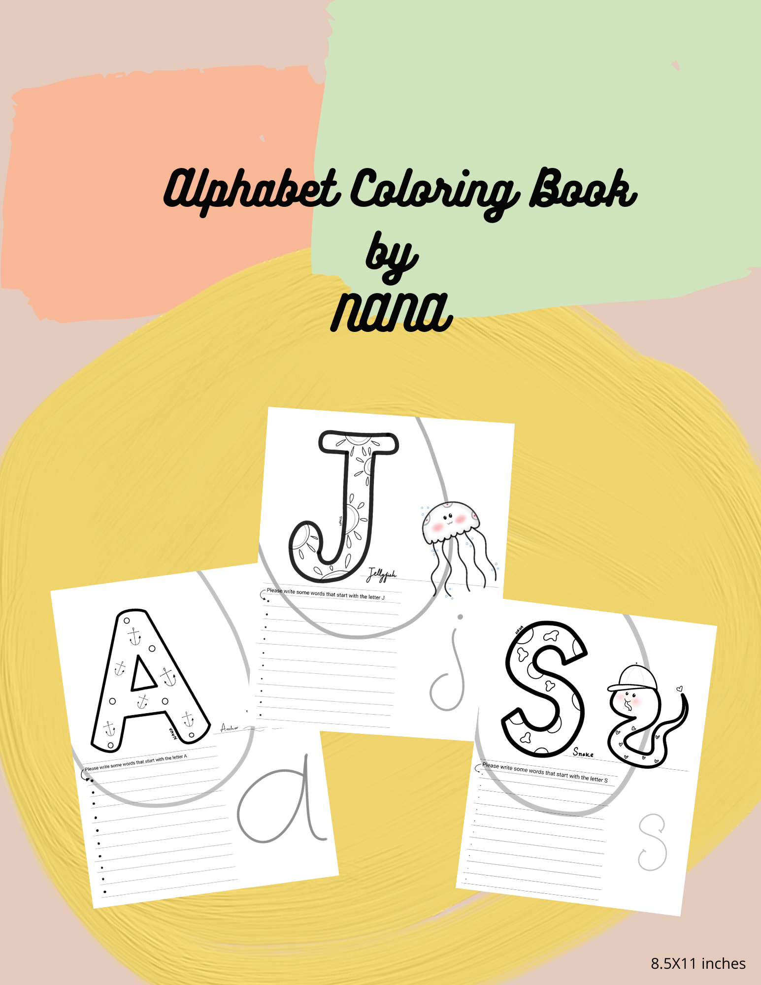 English Alphabet Coloring Book - Libro para Colorear del Alfabeto en Inglés