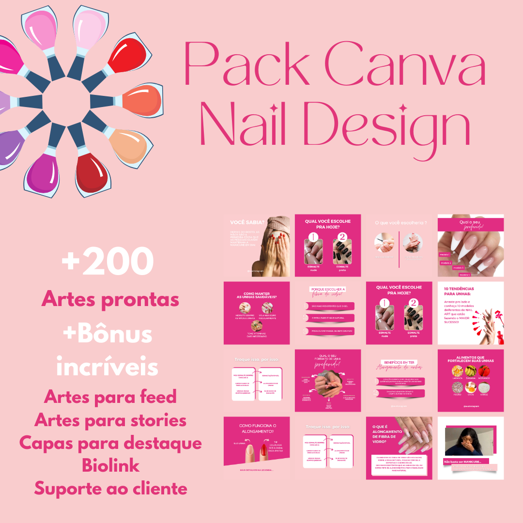 PACK CANVA NAIL DESIGN - Clarice de Oliveira Dias | Hotmart