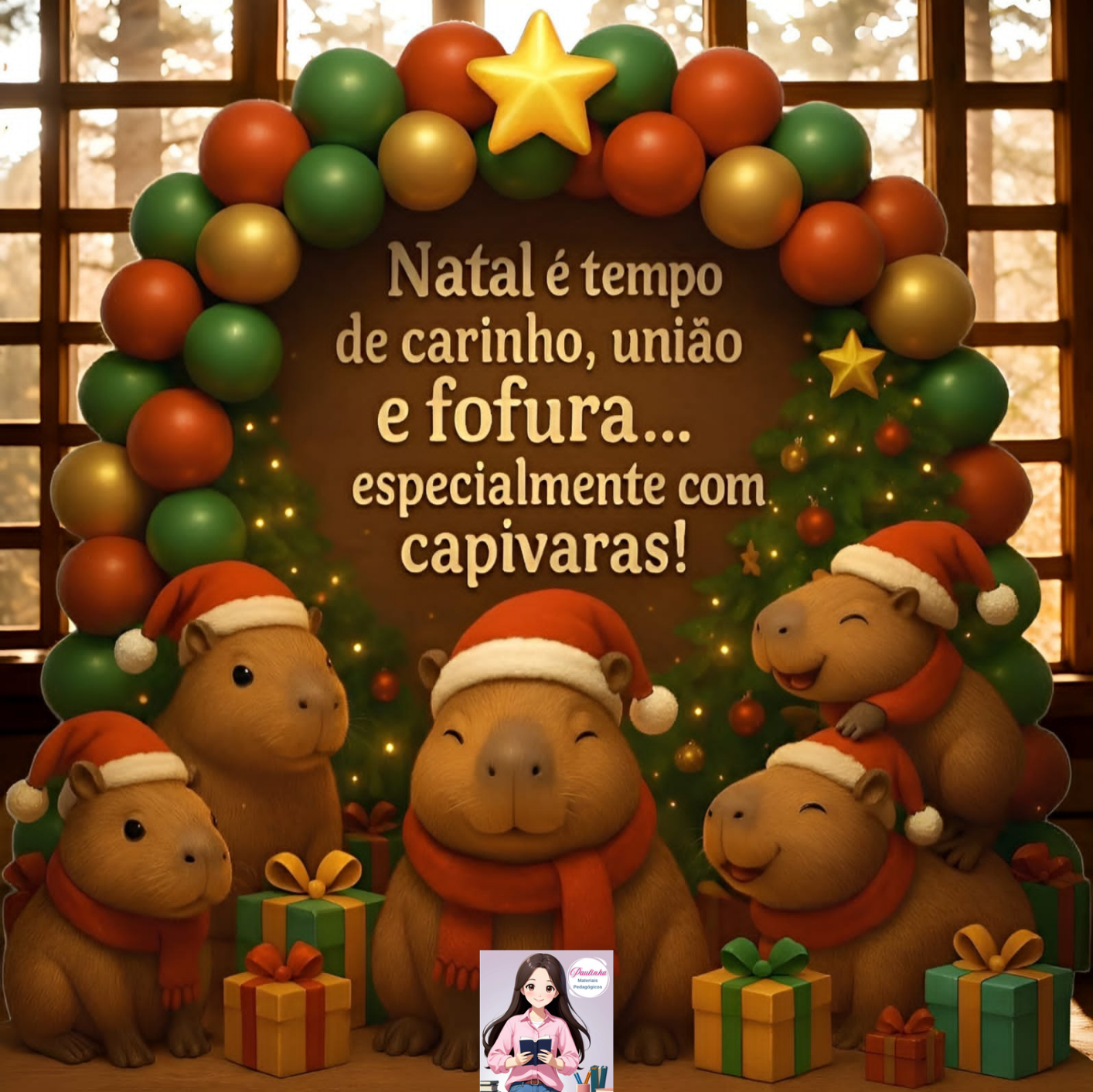 *PAINEL DE NATAL CAPIVARA ESTRELA* - Paula Renata | Hotmart