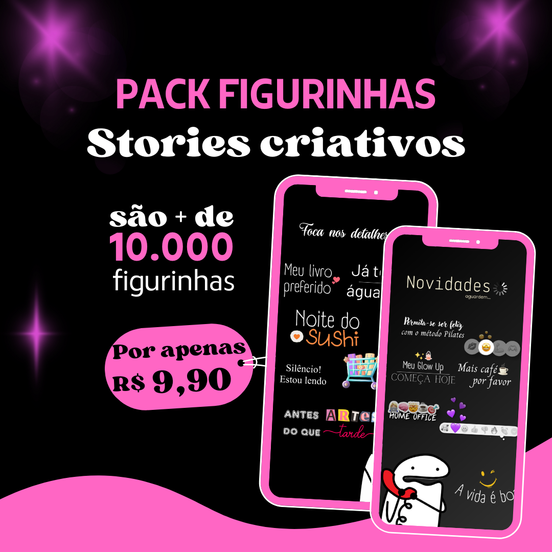 Pack figurinhas Stories Criativos