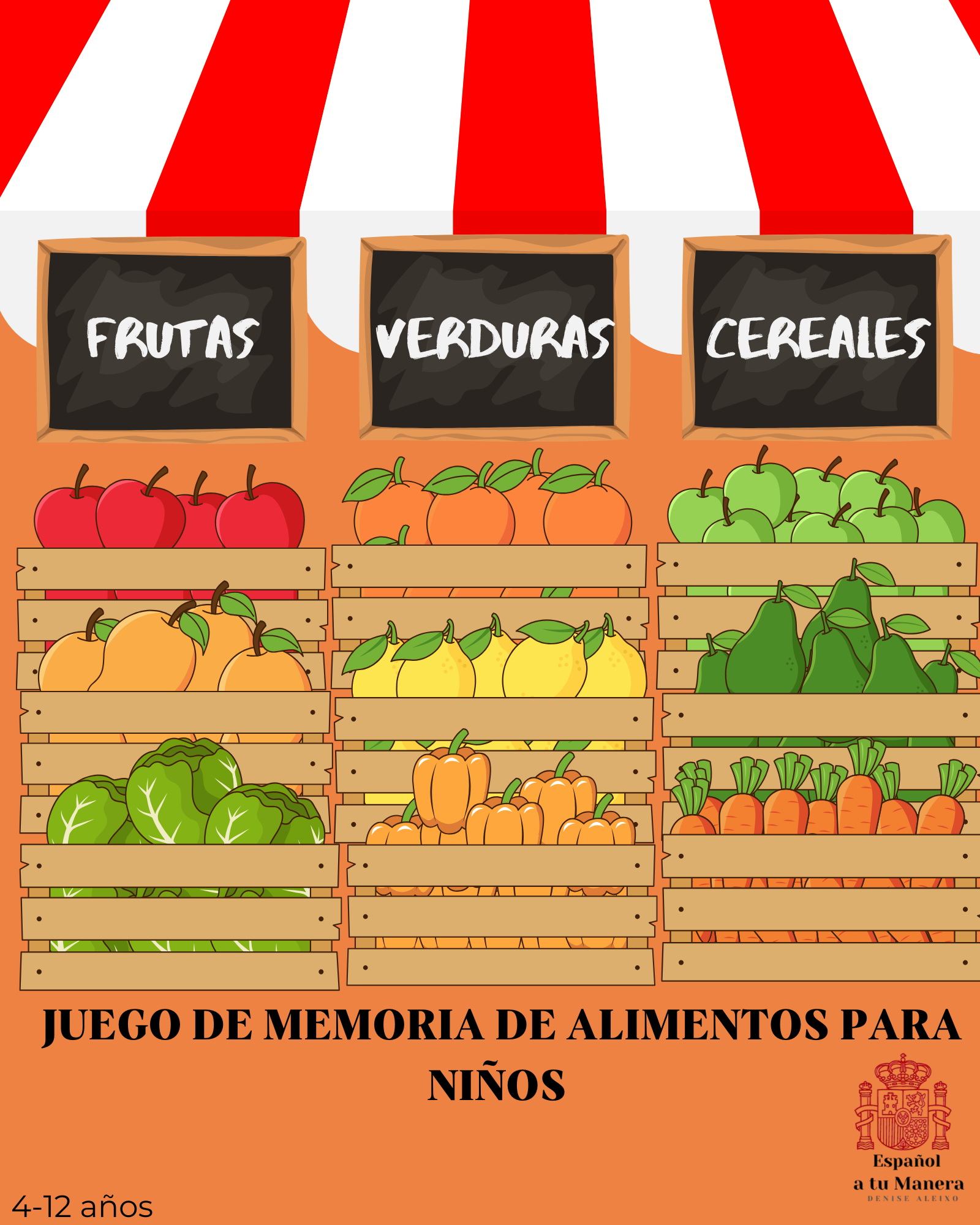 Jogo da memória - Los alimentos - Denise Aleixo De Castro | Hotmart