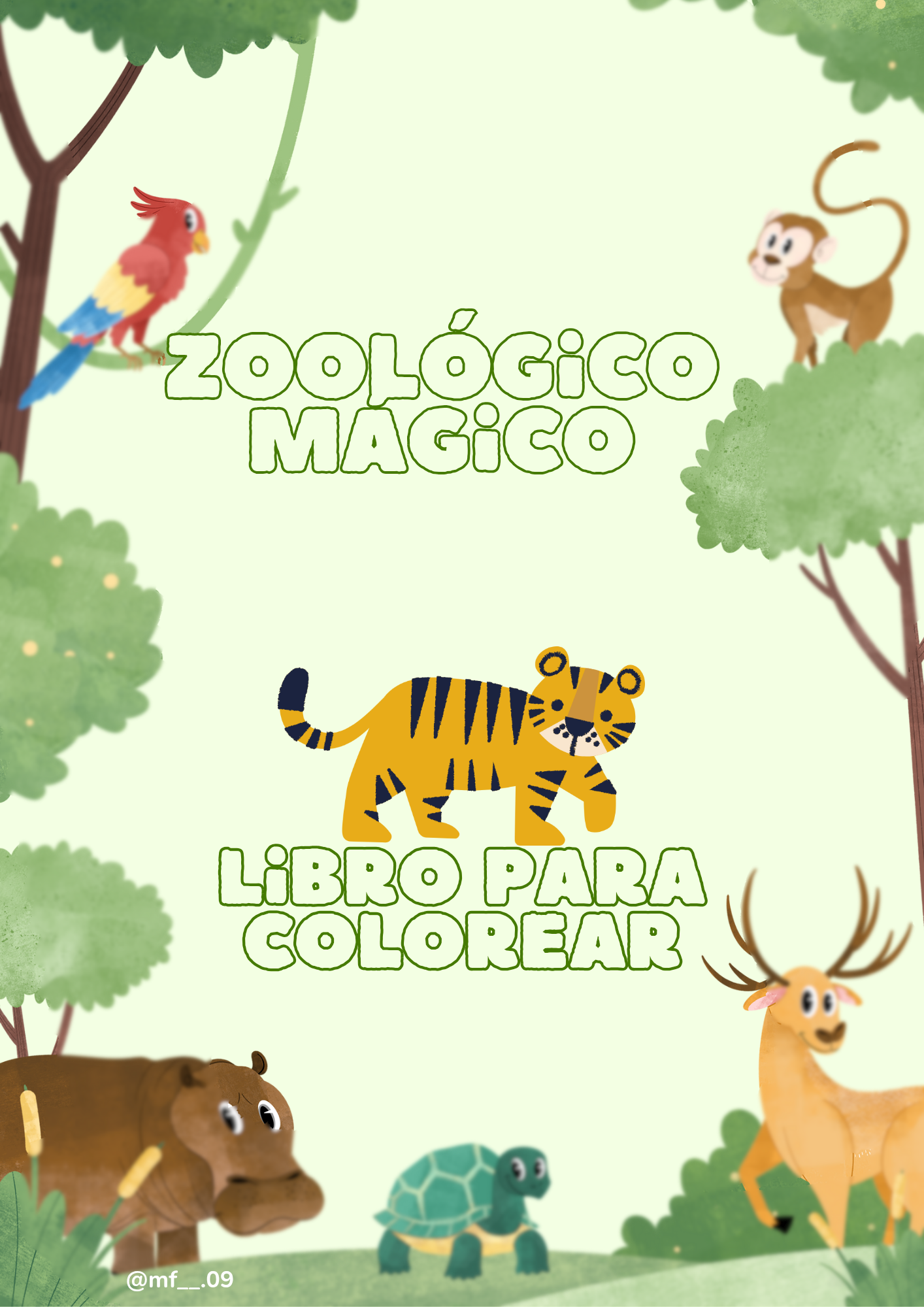 Zoológico Mágico: Libro para Colorear y Adoptar Animalitos - Maria...