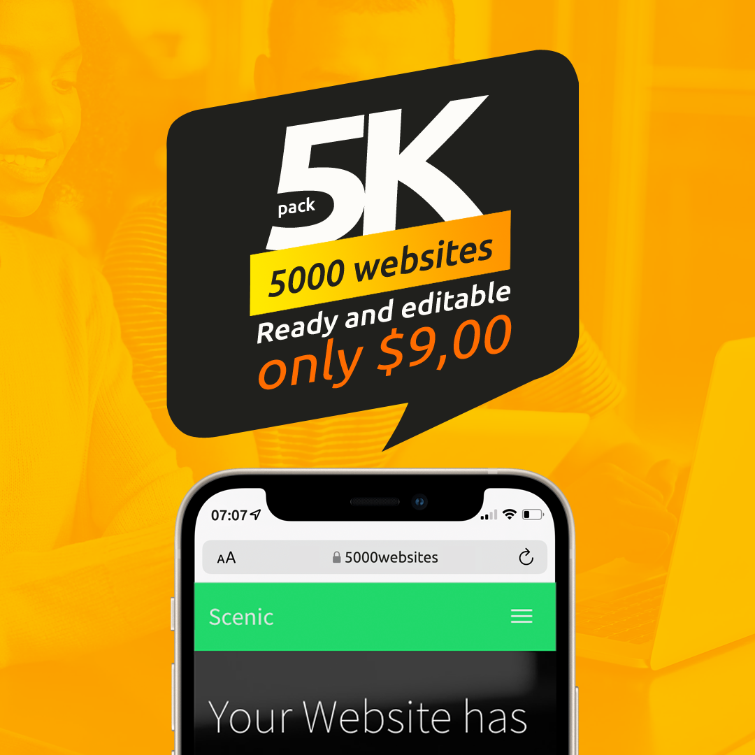 Pack 5K - 5000 ready and editable websites