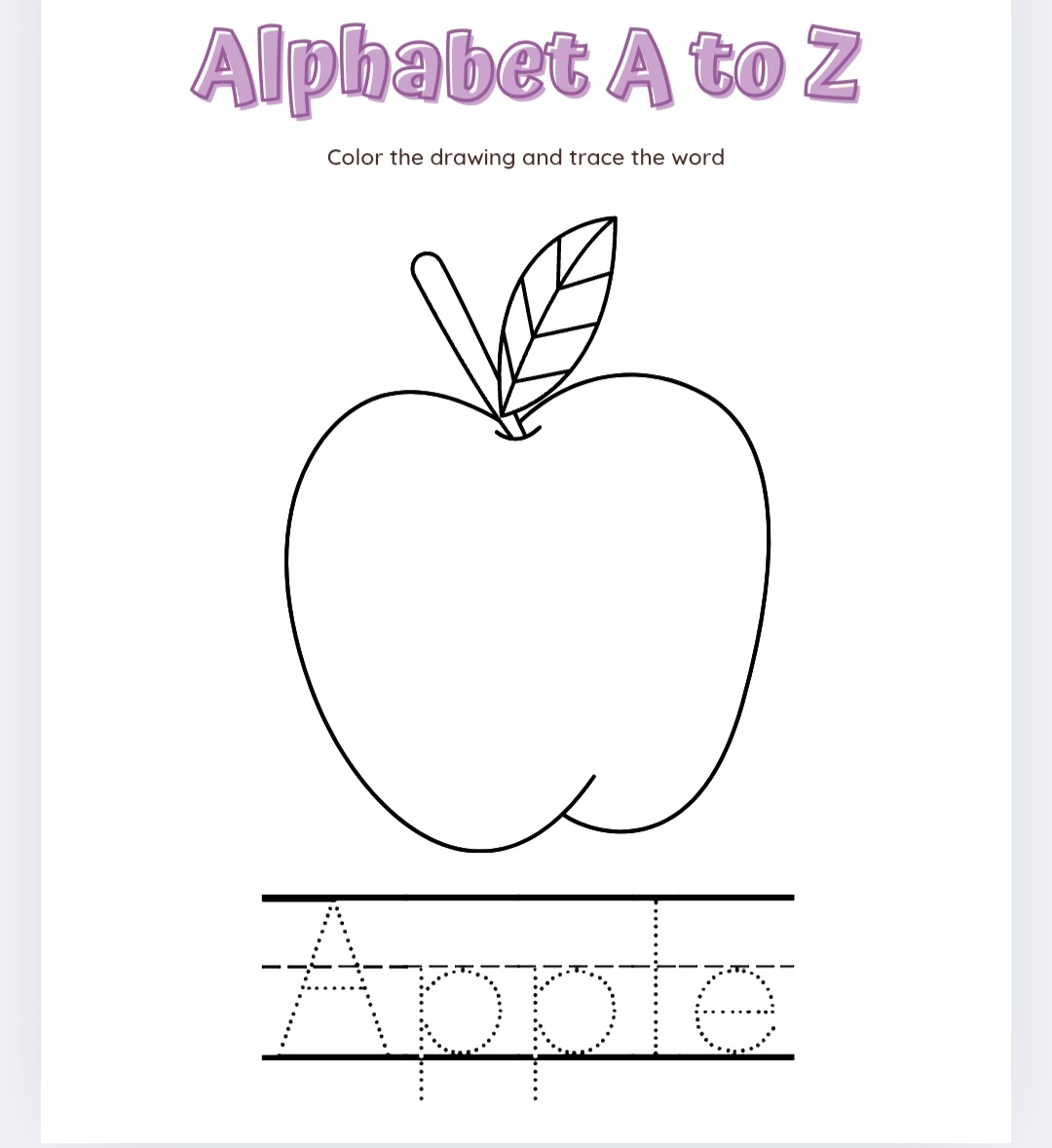 Traza, colorea y aprende el alfabeto con 'Alphabet A to Z' | Hotmart