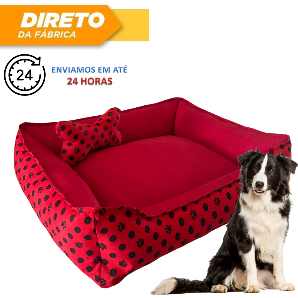 Cama Caminha Pet Cachorro tamanho grande confortável com zíper lavá...