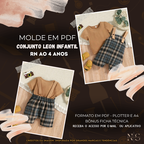 [Molde em PDF] - Conjunto Leon Infantil RN ID 3982291 [RN ao 4 ano...