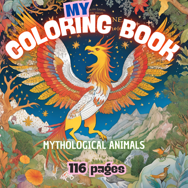 MYTHICAL ANIMALS COLORING BOOK: LOTS OF FUN ANIMALS AND SCENES AMONG ...