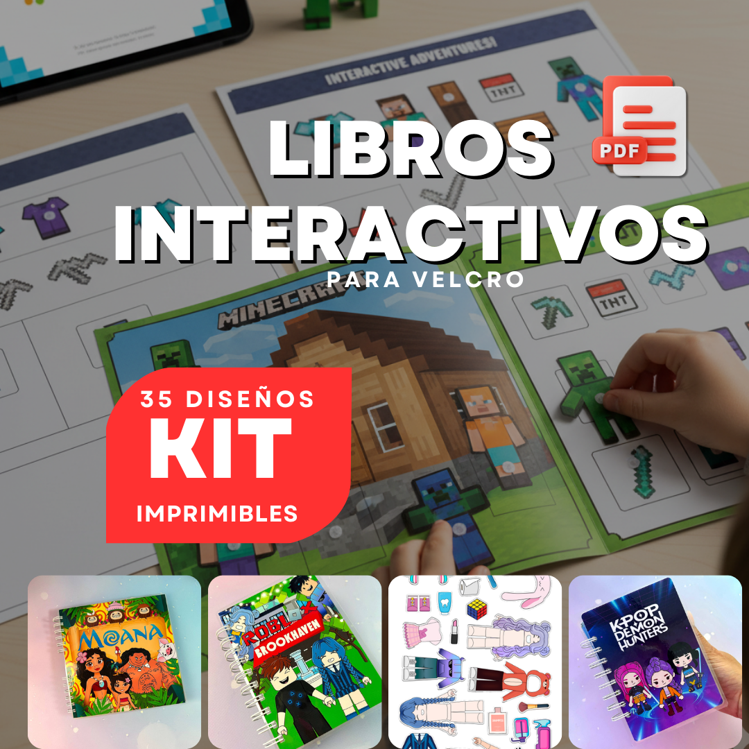 KIT DE 35 LIBROS INTERACTIVOS IMPRIMIBLES - Melisa Silvestre Abel