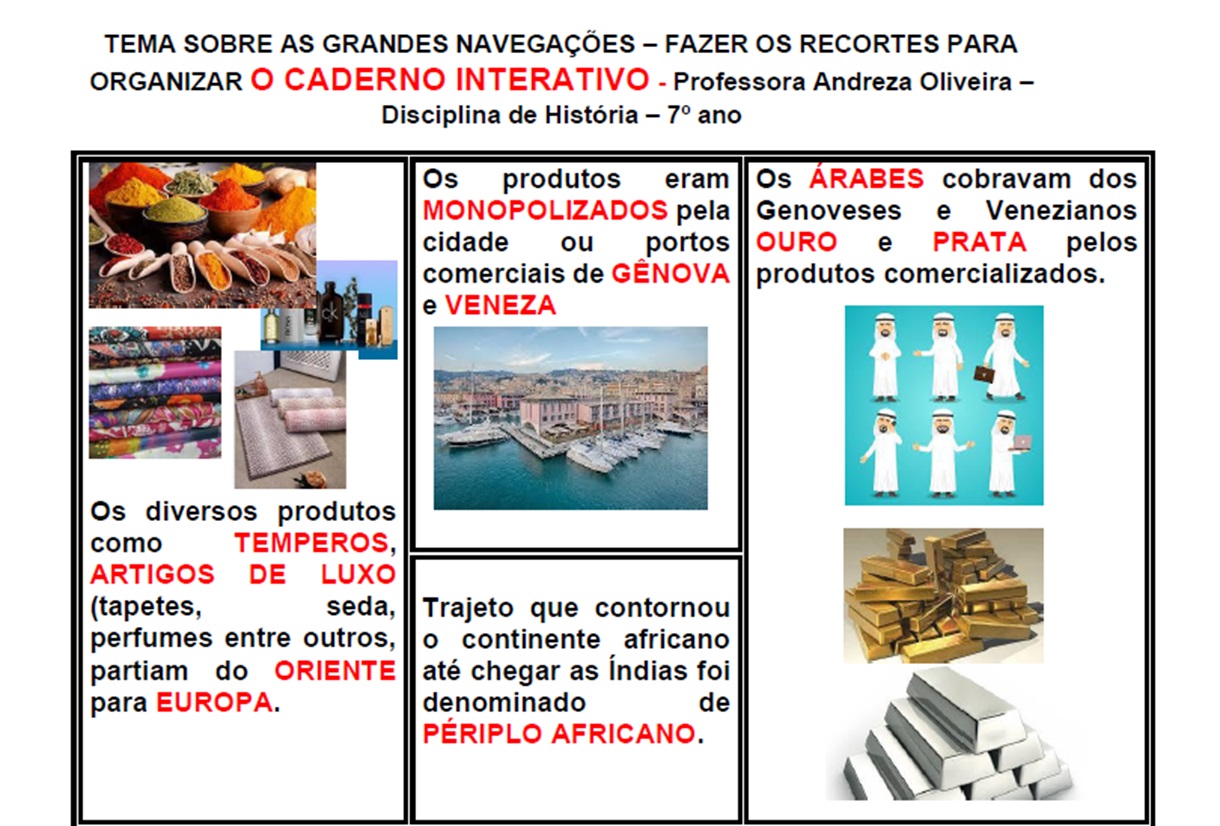 Material de História adaptado - As grandes Navegações - 7º Ano