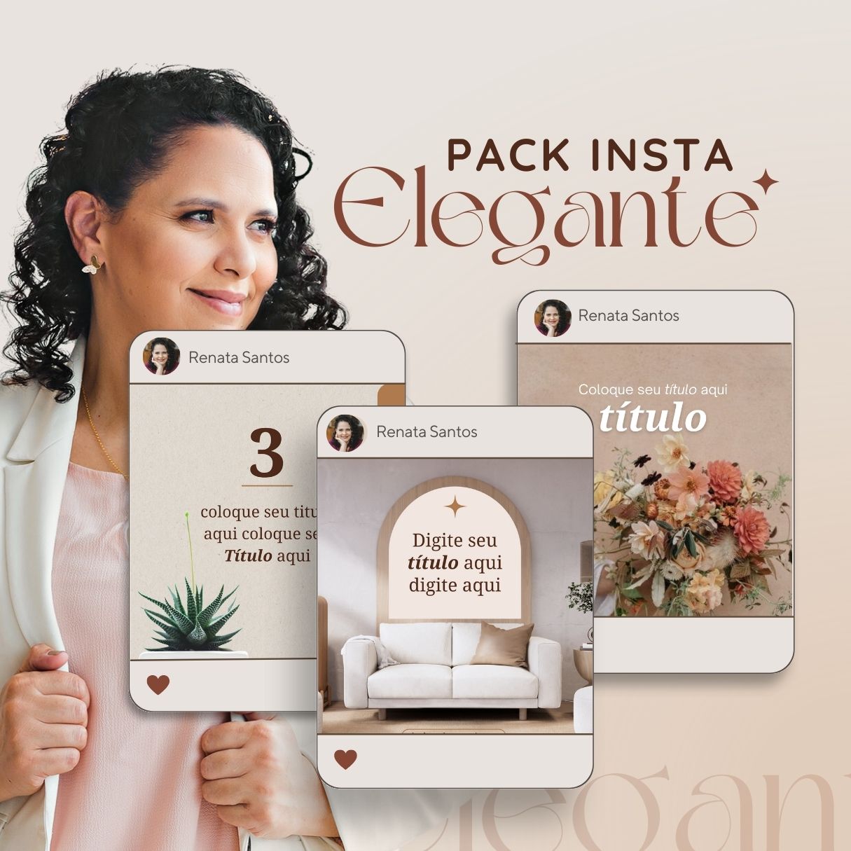 Pack Insta Elegante - RENATA APARECIDA DOS SANTOS ALMEIDA | Hotmart