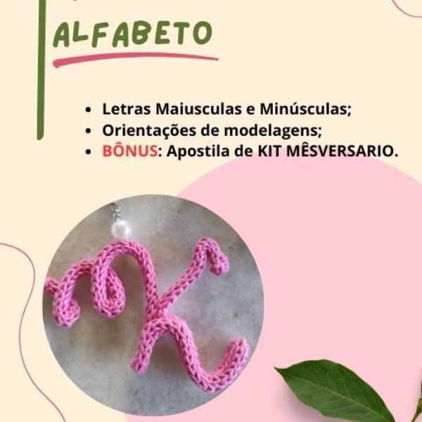 APOSTILA LETRAS DO ALFABETO PARA TRICOTIN - Fernanda Bessa Freitas...