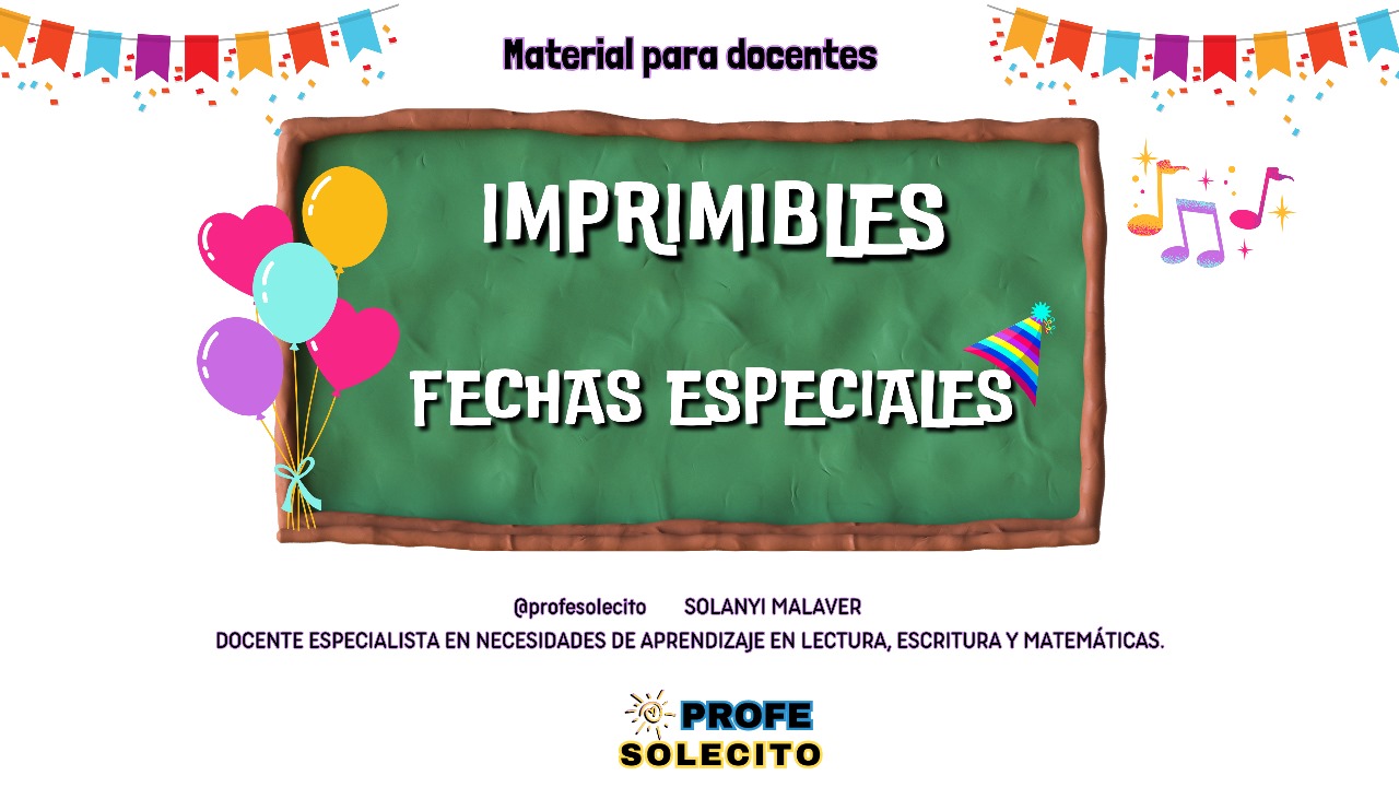 Imprimibles Fechas Especiales