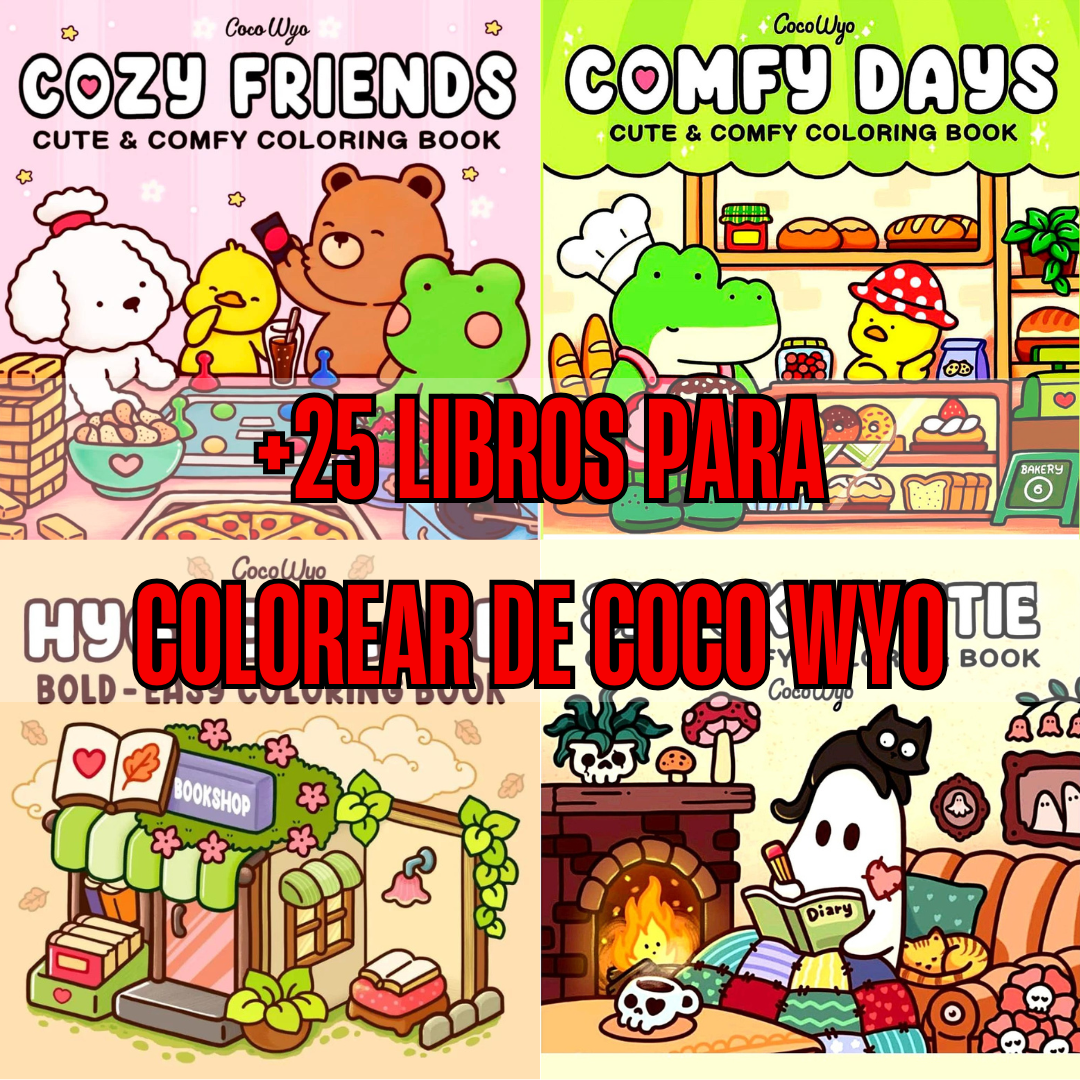 +25 Libros para Colorear de Coco Wyo - AG | Hotmart