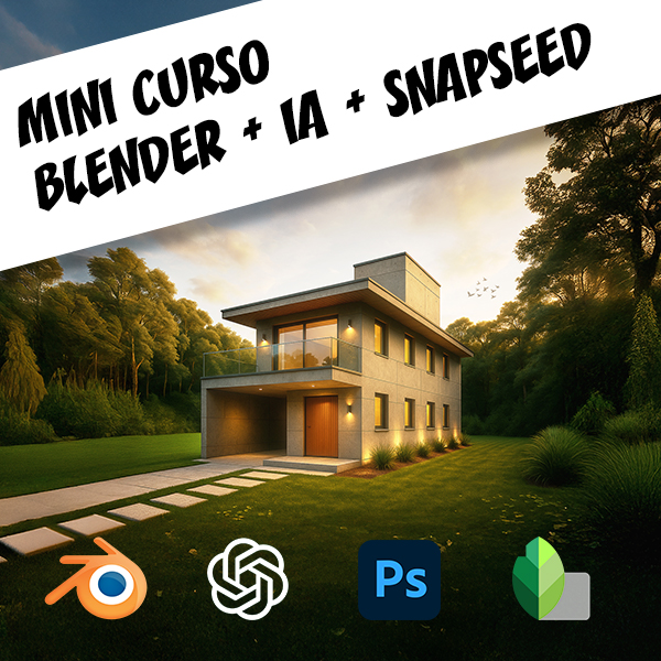 Mini curso - Blender + IA + Snapseed - Quad Studio | Hotmart