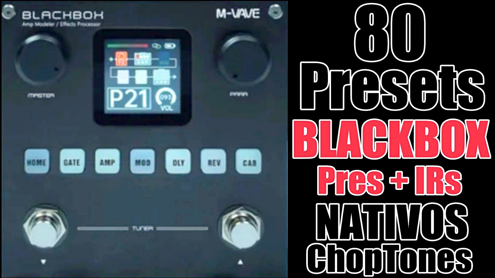 80 Presets Blackbox Com Prés e IRs Nativos ChopTones