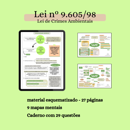 LEI Nº 9.605/98 - LEI DE CRIMES AMBIENTAIS