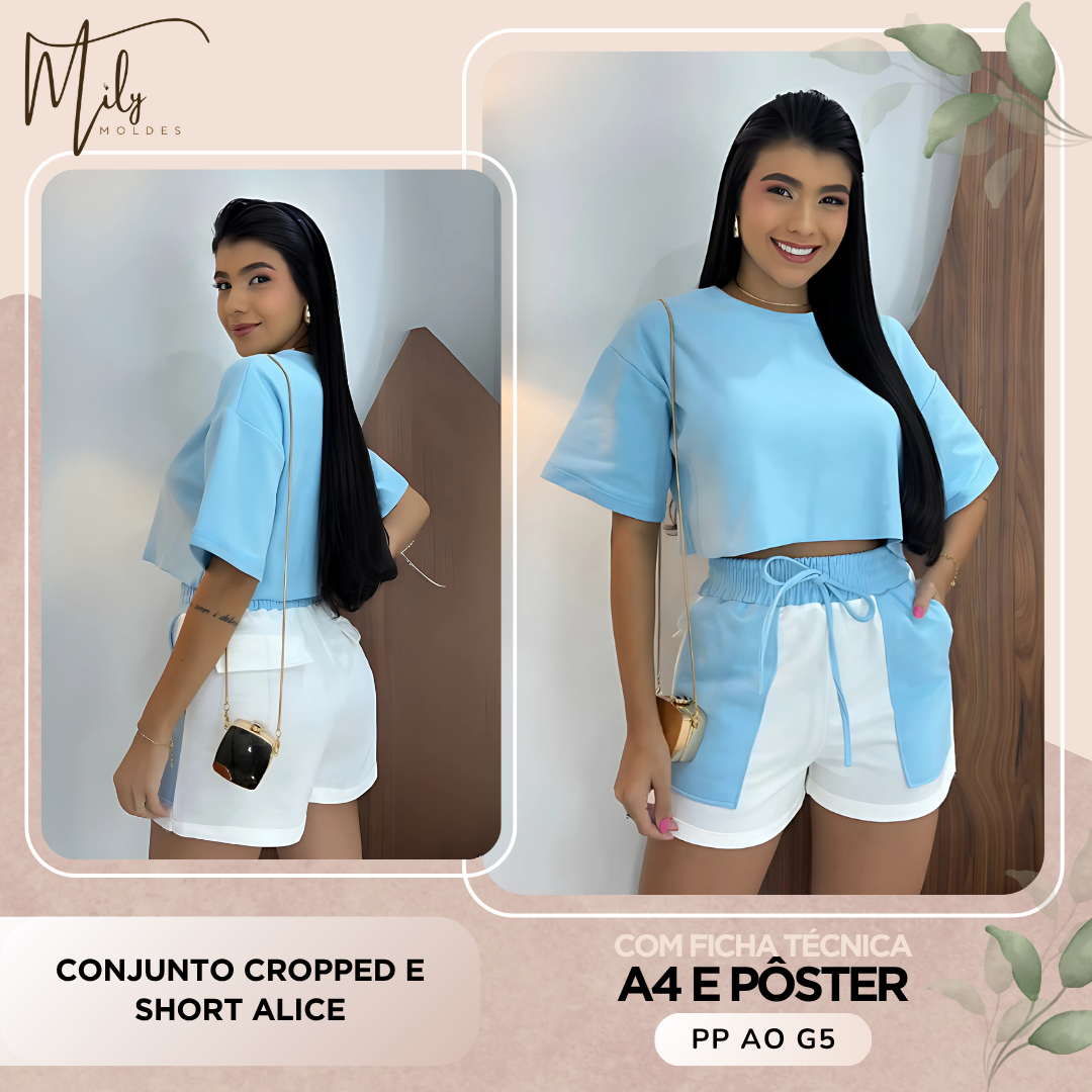Conjunto Cropped e Short Alice