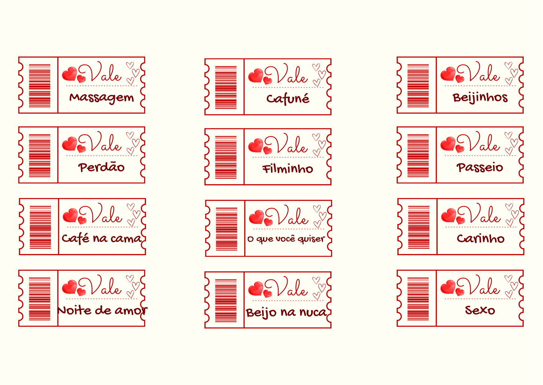 Vale Tickets para Dia dos Namorados - Taísa Victória de Azamor Ribe...