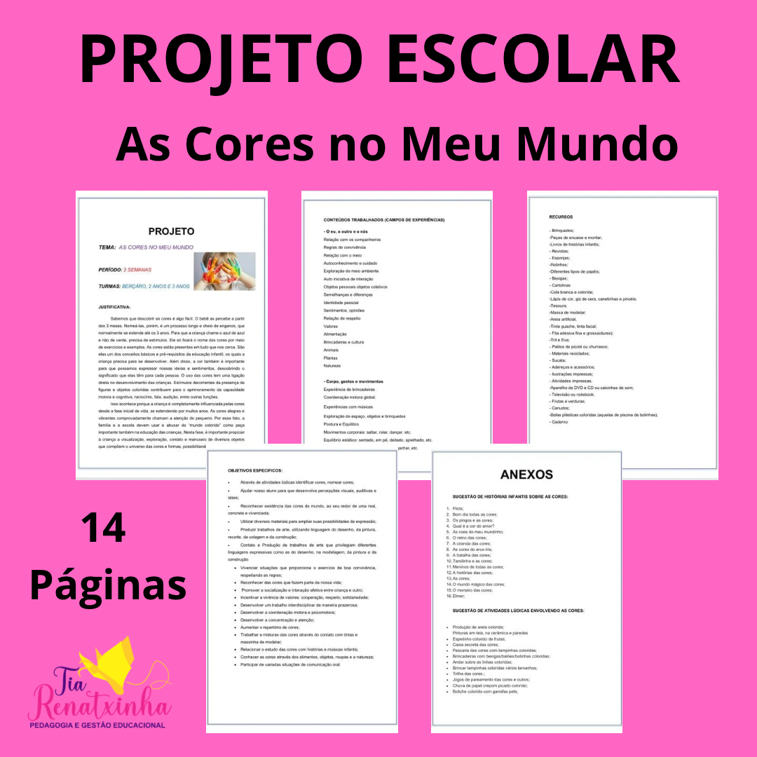 Projeto: As Cores No Meu Mundo - Renata Ramos | Hotmart