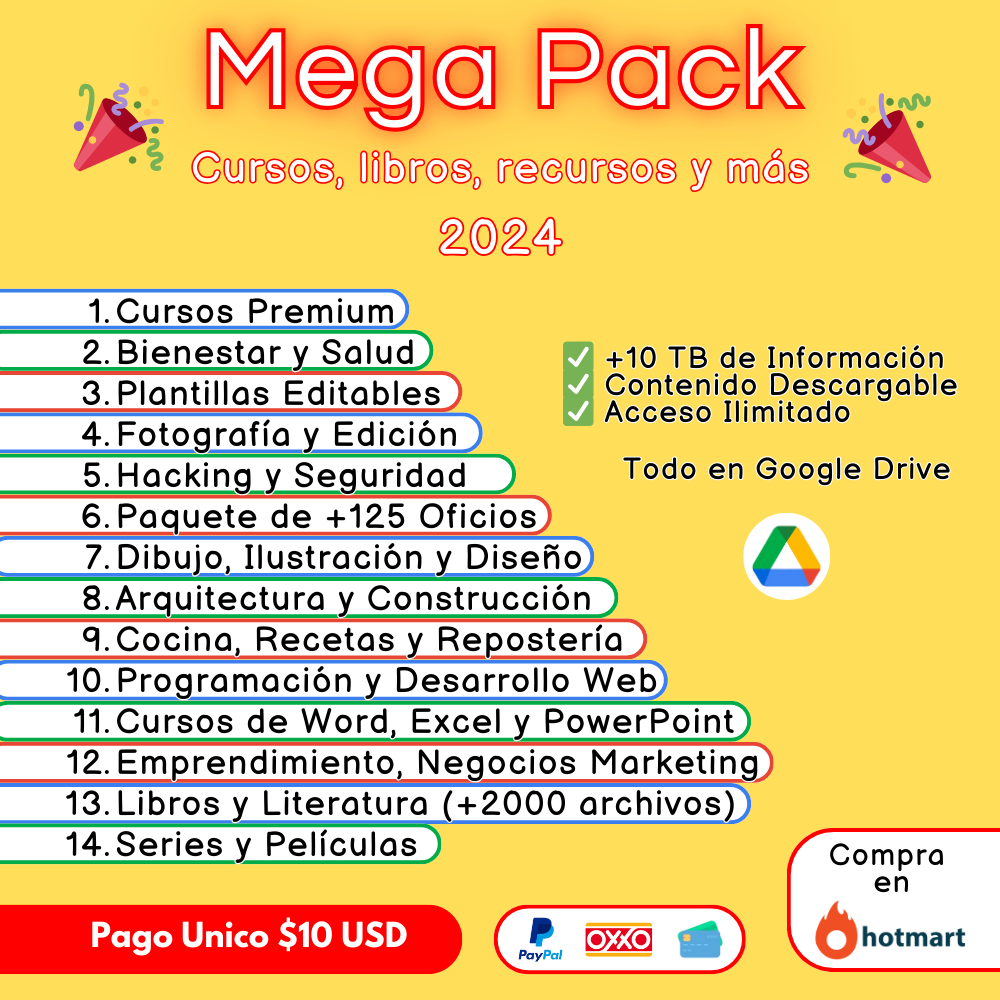 Mega Pack - Cursos, Libros y Recursos - Yo Emprendo | Hotmart