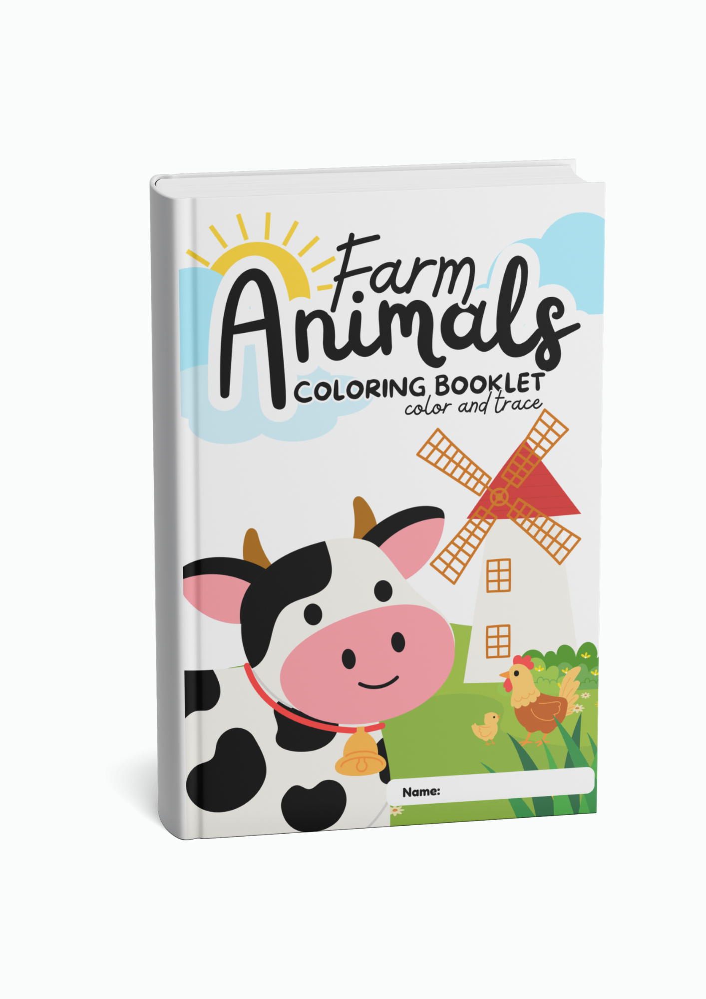 Libro para colorear digital imprimible ¡Aprende los animales de gra...