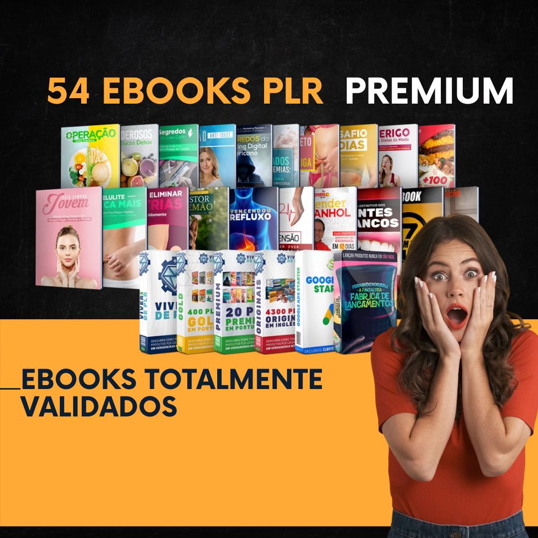 54 EBOOKS PLR PREMIUM - Patrick Higino | Hotmart