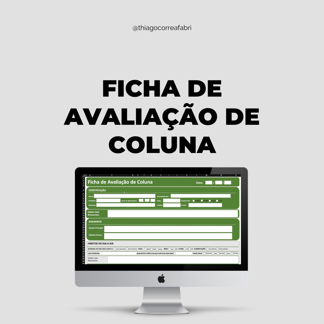 Ficha de Avaliação de Coluna e Evolução - Thiago Corrêa Fabri | Hot...
