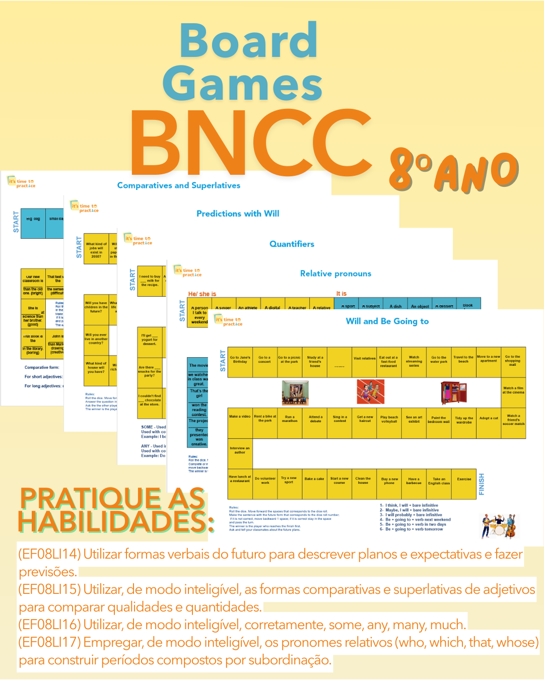 Board Games: Future , Comparatives , Quantifiers , Relative pronoun...