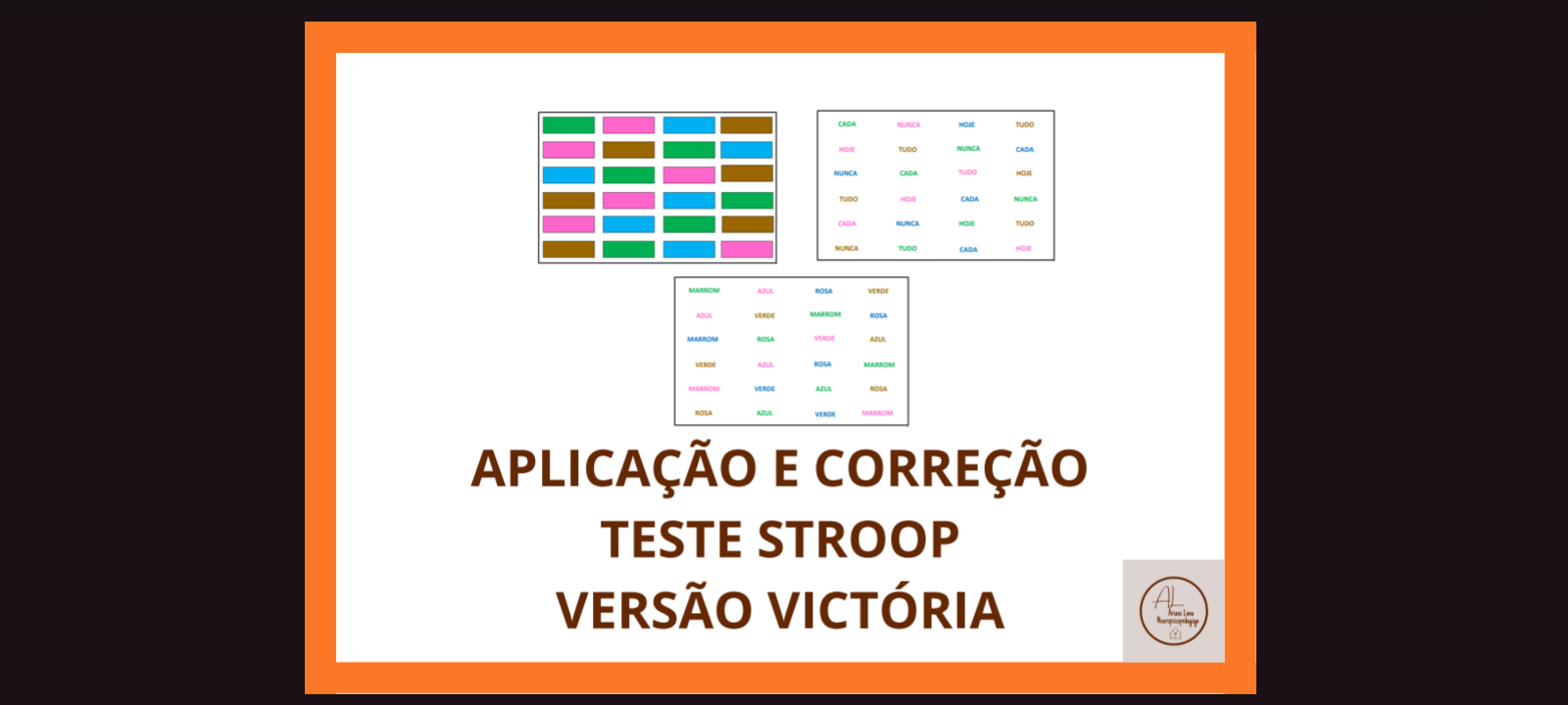 Teste STROOP versão Victoria - Ariane de Lima franca | Hotmart