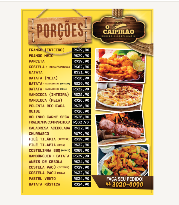 Flyer PSD Cardapio lindo - Luis Hotmart | Hotmart