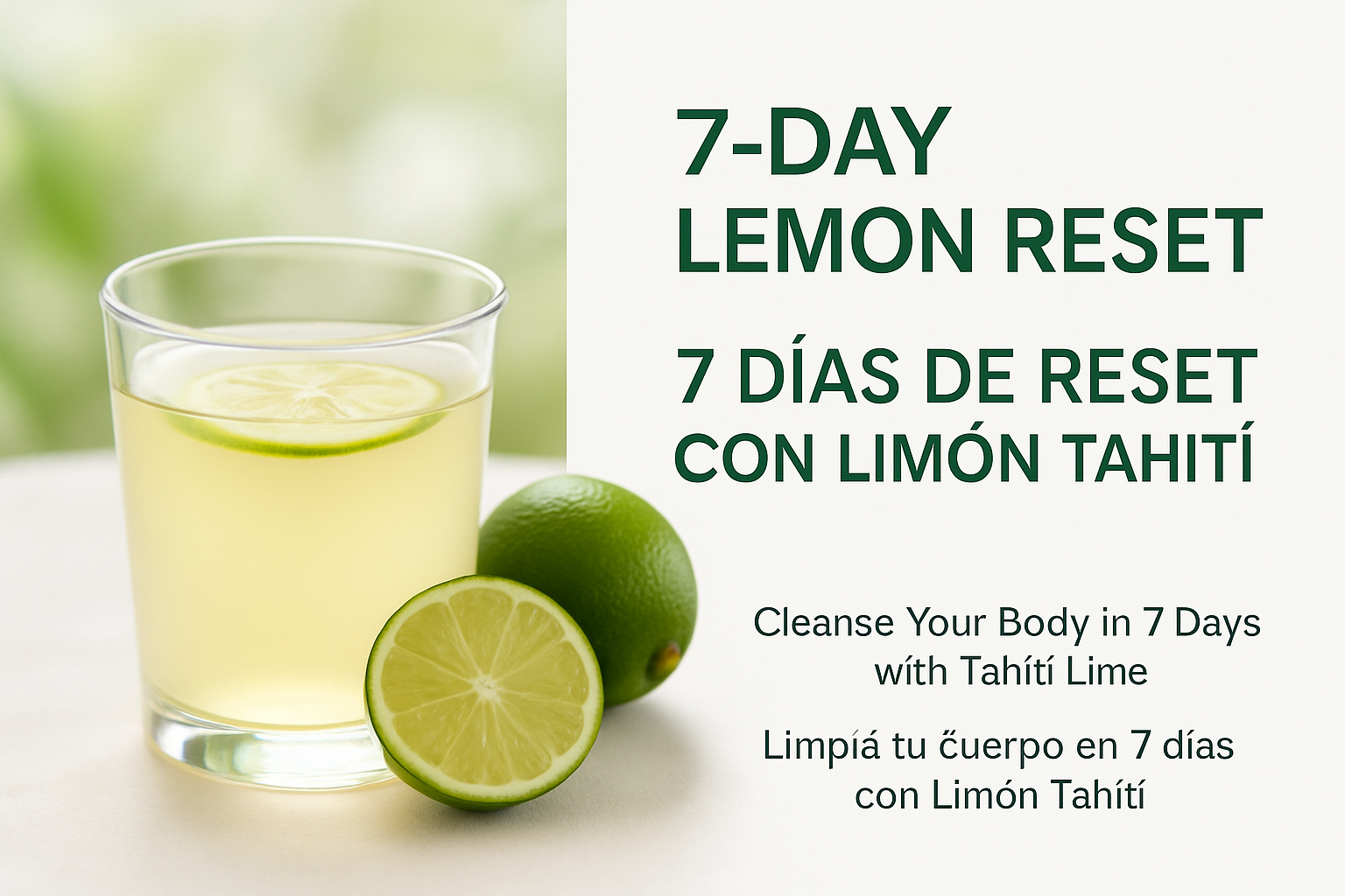 7-Day Lemon Reset / 7 Días de Reset con Limón Tahití