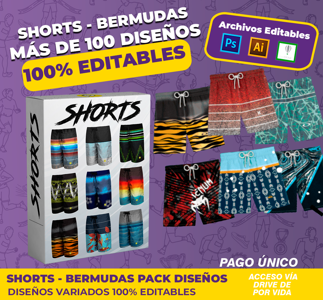 PACK DE SHORTS O BERMUDAS PARA SUBLIMAR - Eduardo Riera | Hotmart