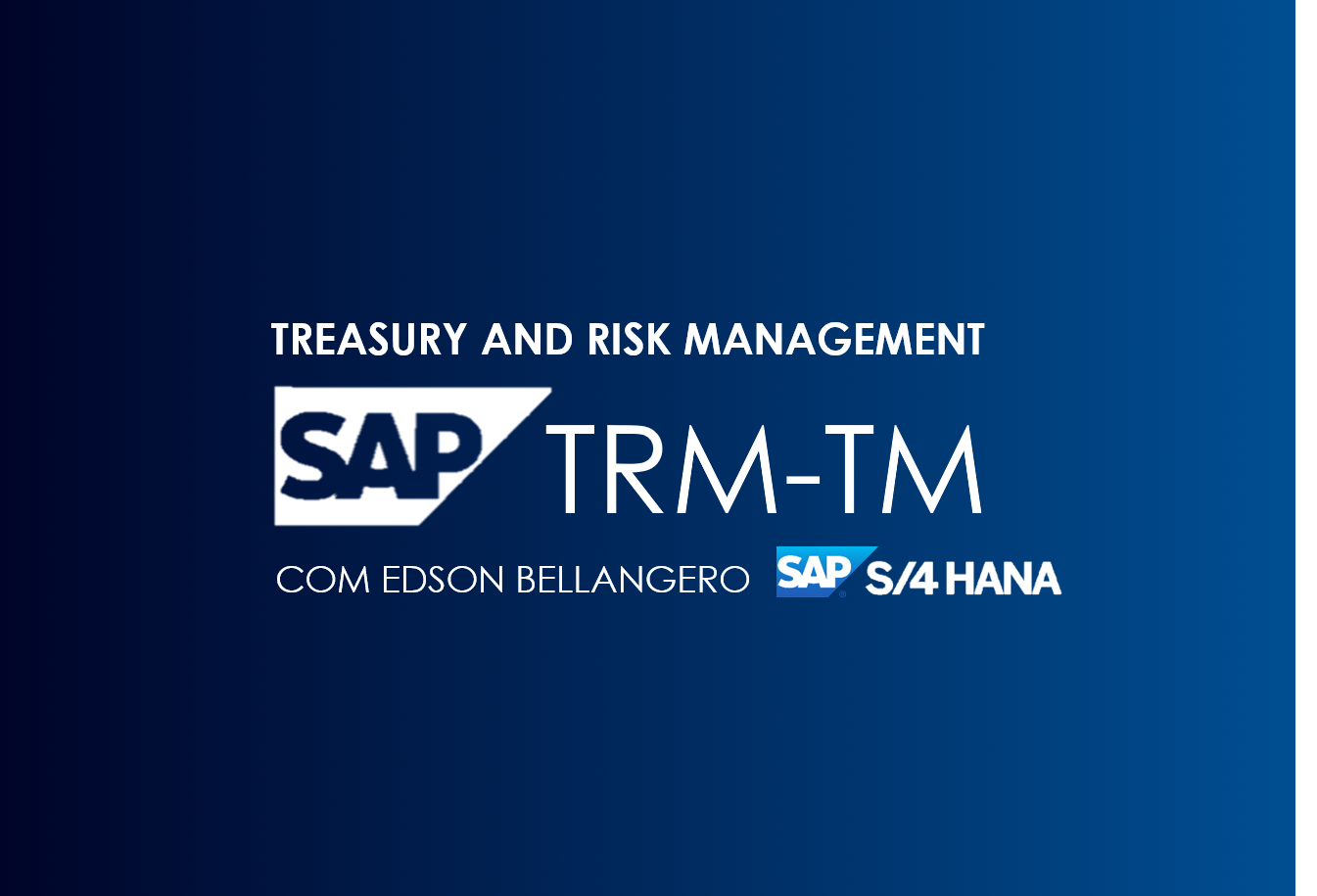 Curso SAP S/4HANA TRM-TM - Treasury and Risk Management