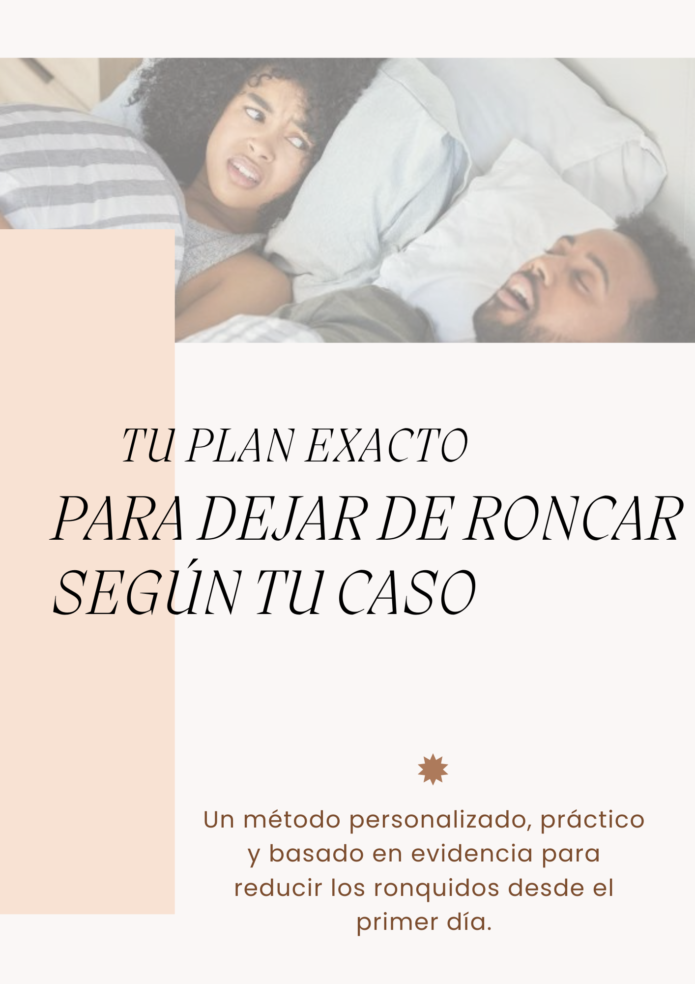 Planes personalizados para dejar de roncar. | Hotmart