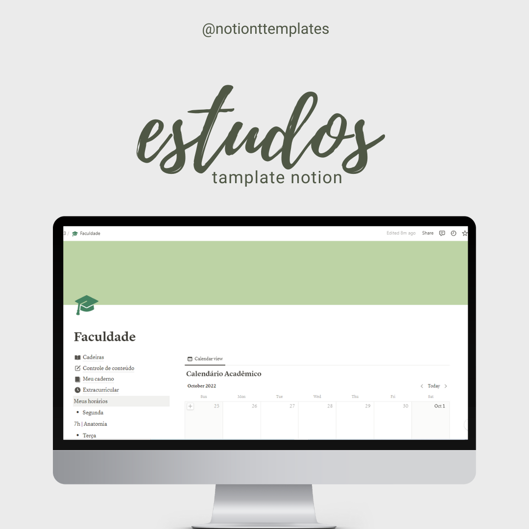 Template Notion - Estudos