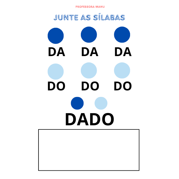 Juntando as sílabas - Professora Manu | Hotmart