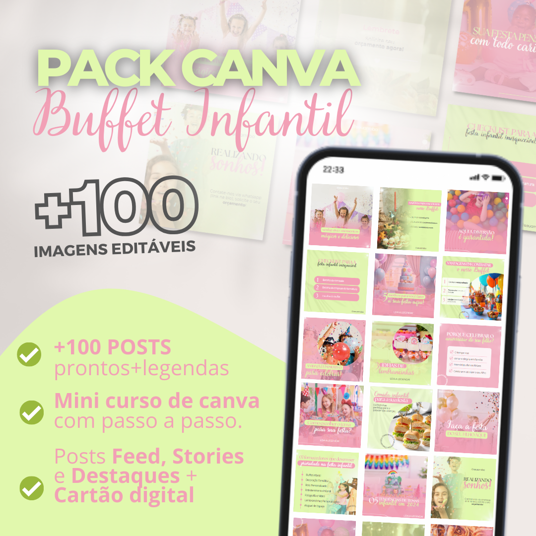 Pack Canva BUFFET INFANTIL