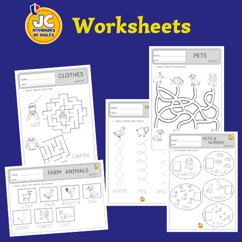 Atividades em Inglês - Worksheets - JC Atividades para Crianças | H...