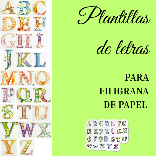 PLANTILLAS DE LETRAS: para filigrana de papel - Centro de Aprendiza...