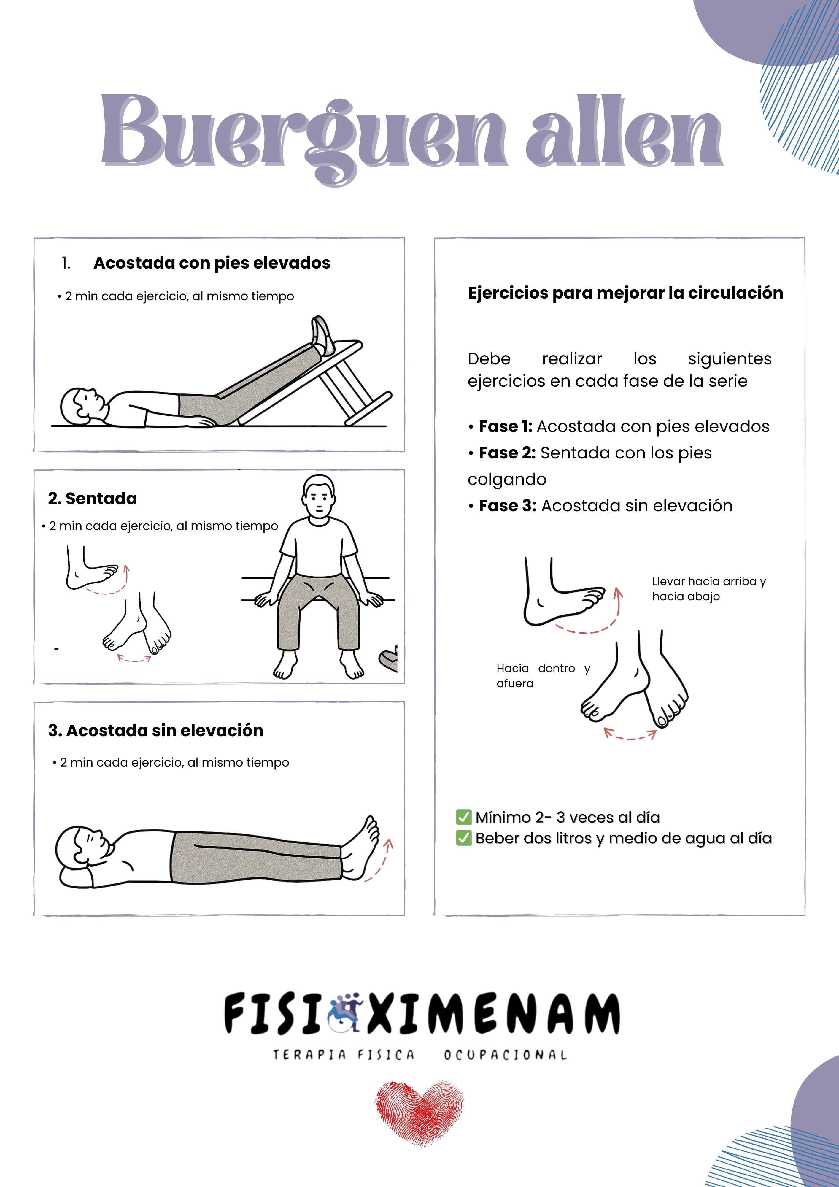 Ejercicios de Buerguer allen - mejora la circulación desde casa - X...