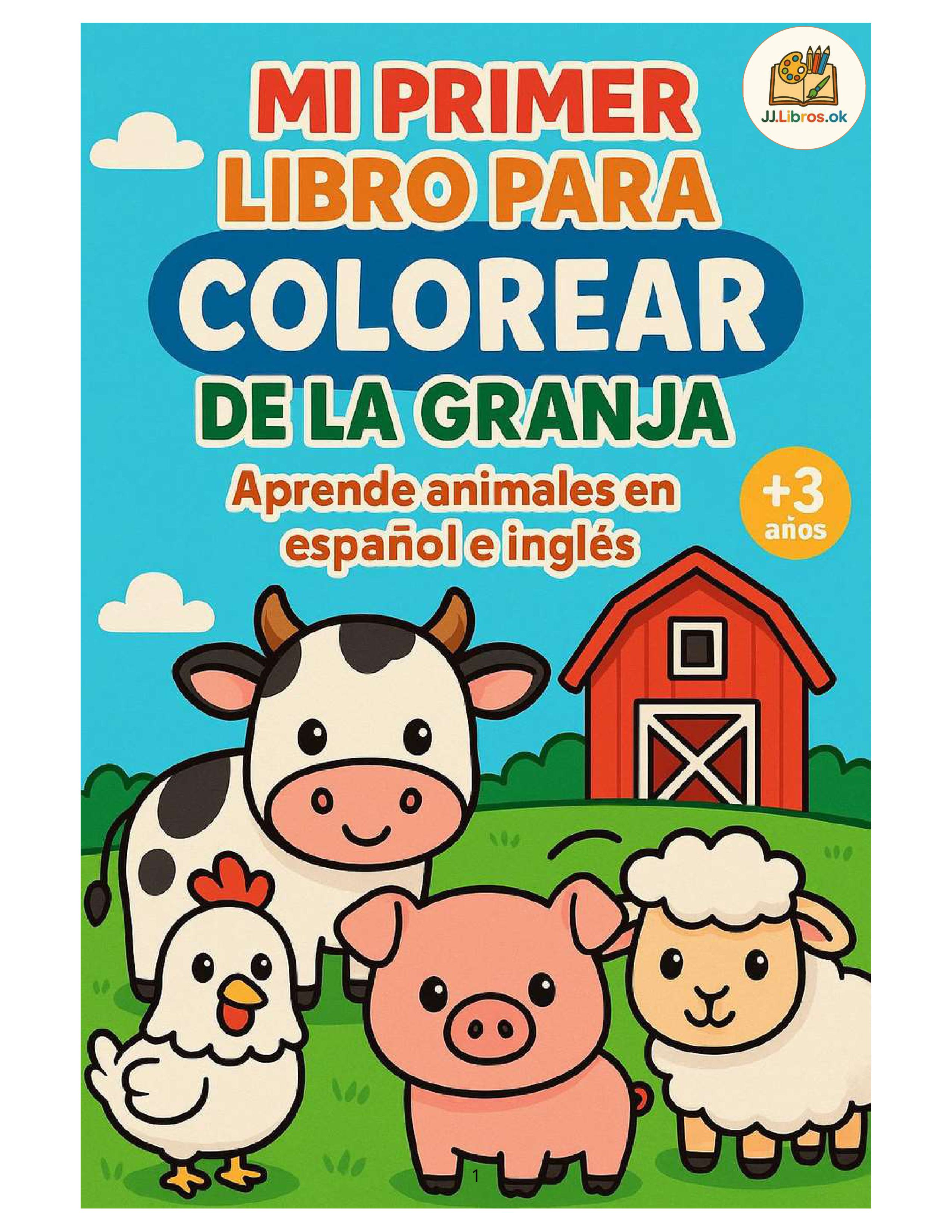Libro para Colorear 27 Animales de la Granja – PDF Bilingüe (Españo...