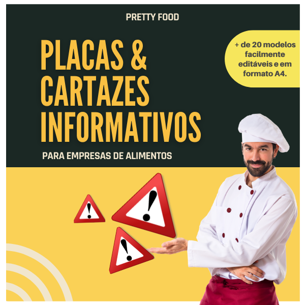 Placas e Cartazes Informativos para empresas de Alimentos - Mônica...