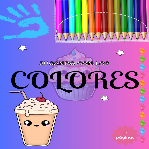 Libro (cuadernillo) de los colores para colorear - Anahi Alcázar Az...