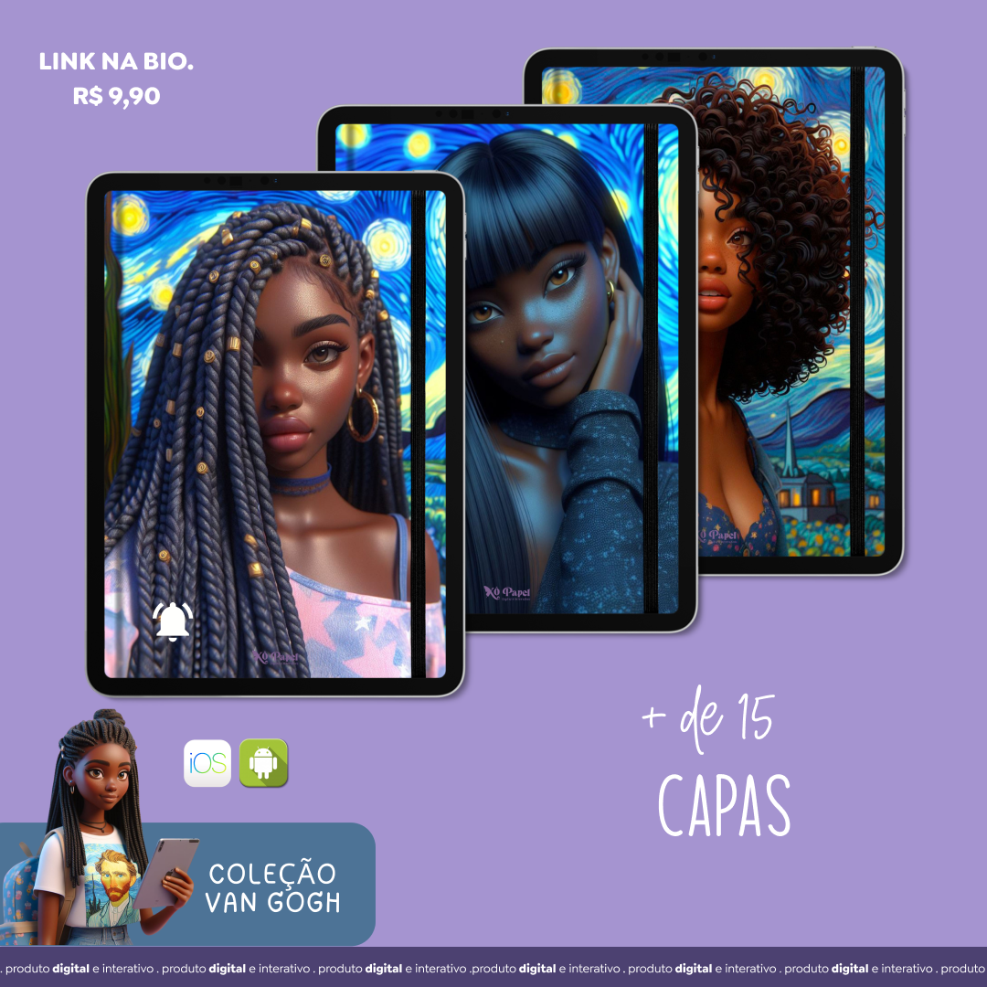 Caderno Digital clicável para tablets - ios e androids - COLEÇÃO VA...