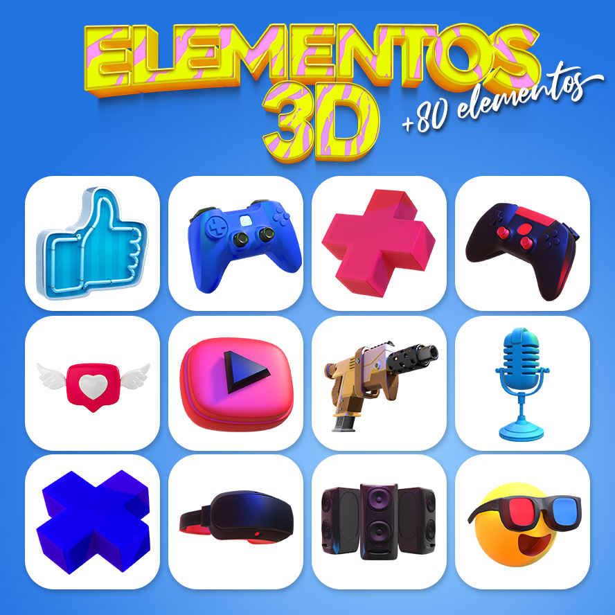 Pack de Elementos 3D - Kenny Colque Clemente | Hotmart